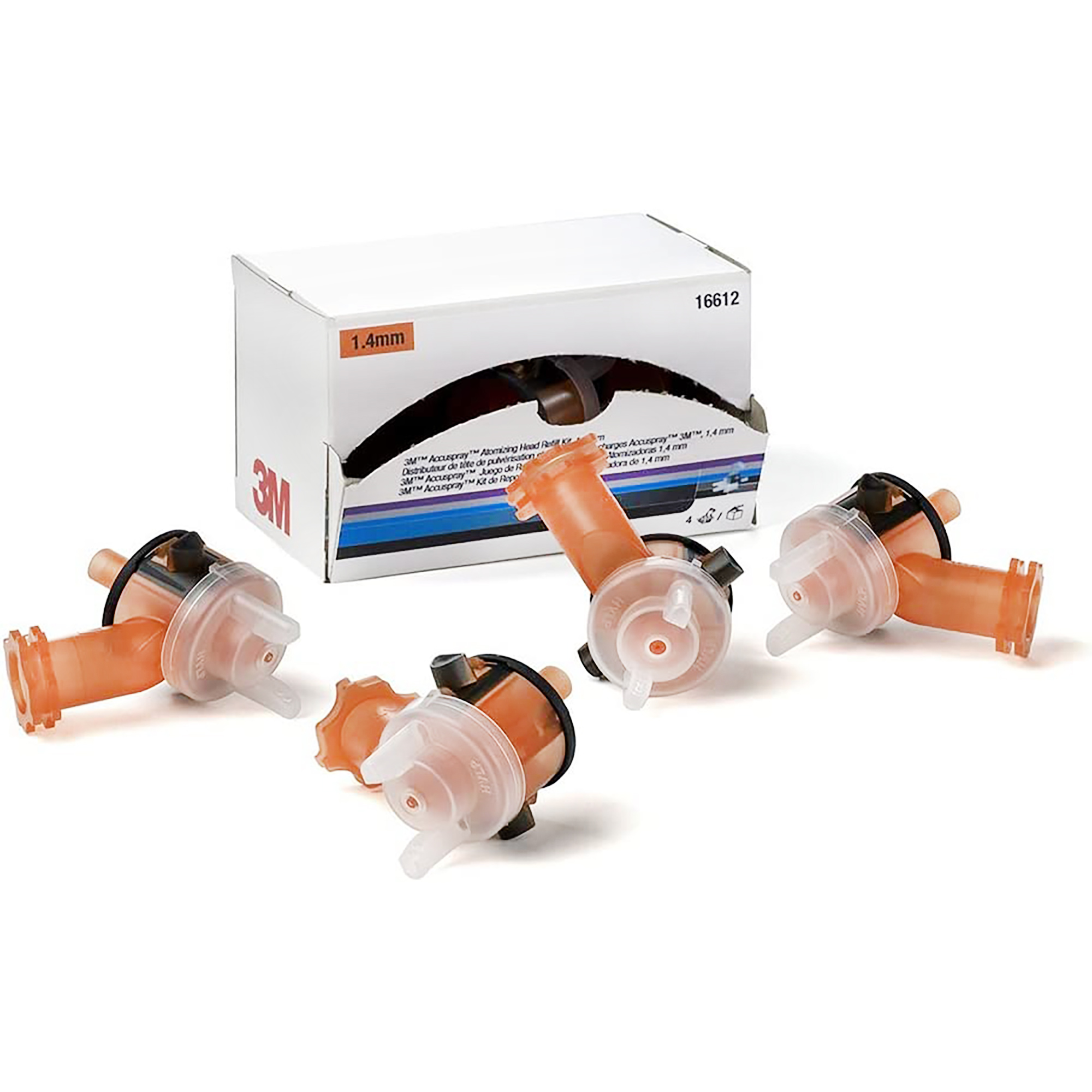 3M Accuspray Atomizing Head Refill Kit – 1.4mm (Pack of 4) (16612 ...