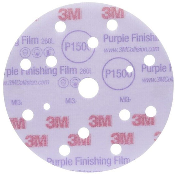 3M 150mm Hookit Purple Microfinishing Discs 260L (Box of 50) (51156 / ...