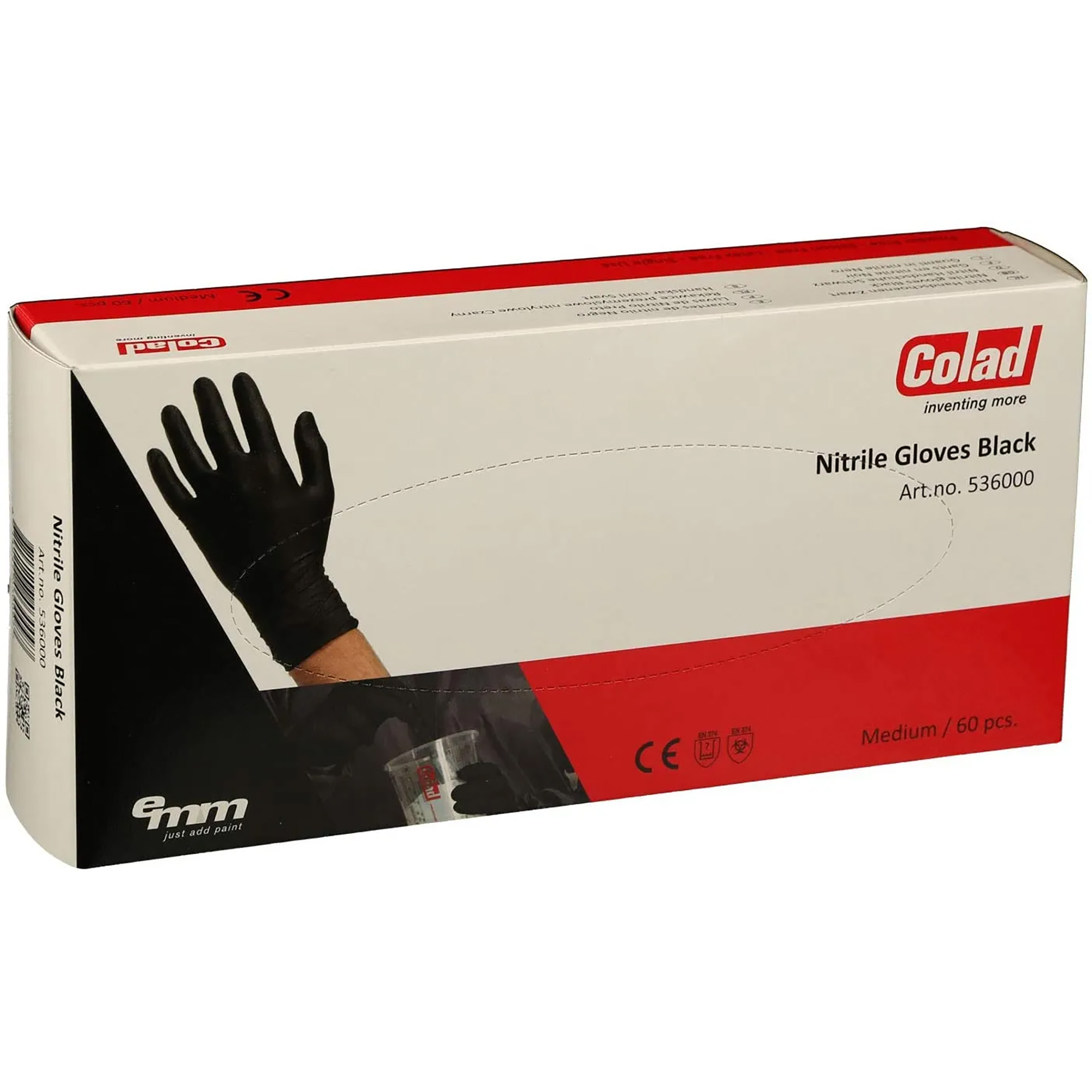 Colad Black Nitrile Gloves (Box of 60) Heavy Duty (536000 / 536006 ...