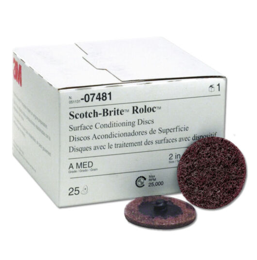3M Roloc Surface Conditioning Discs (Medium Grade, Purple, 50mm, Pack ...