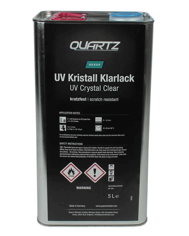 Quartz 2k Crystal Clear Lacquer 5L - SpraygunsDirect.co.uk