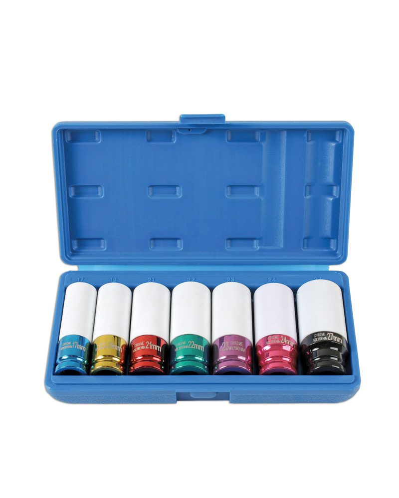 Power-TEC Alloy Wheel Nut Socket Set 7pc 1/2"D