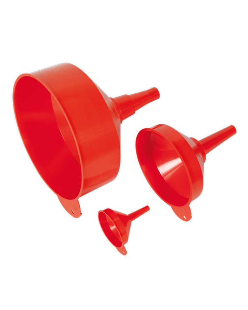 Sealey 3pc Fixed Spout Funnel Set (F98) - spray guns direct